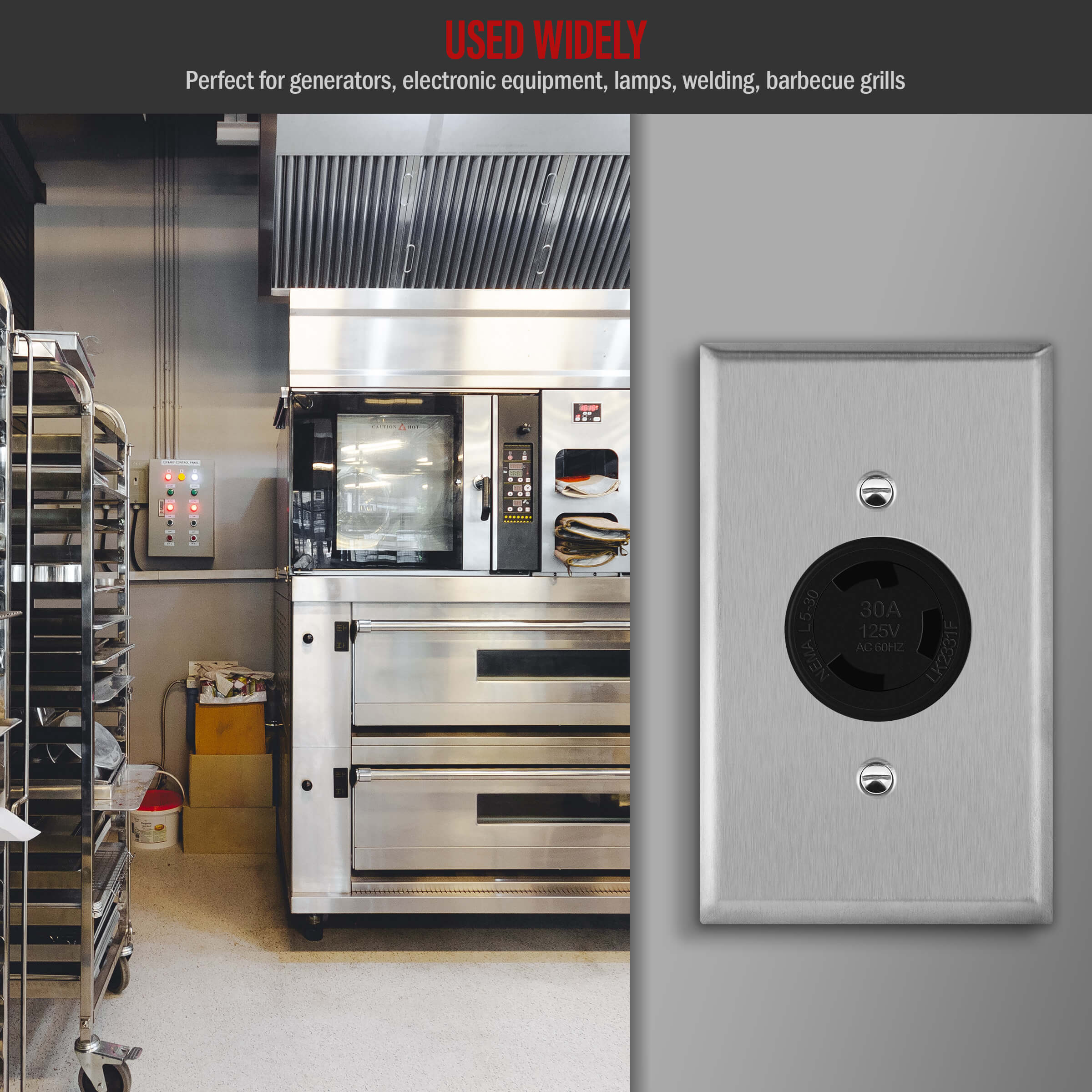 NEMA L5-30R Locking Receptacle, 30A/125V | TOPGREENER