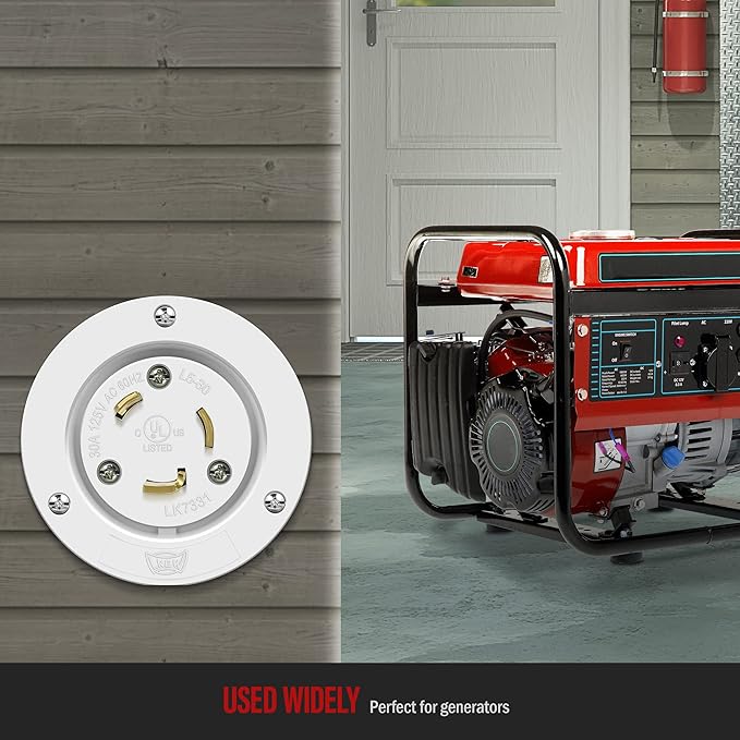 NEMA L5-30 Flanged Inlet Generator Plug Locking Receptacle Socket 30 ...