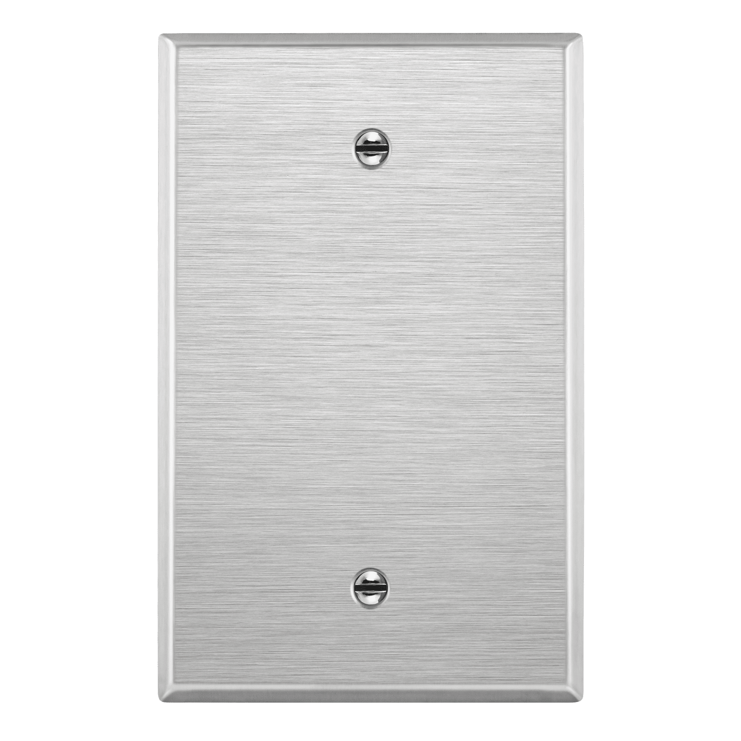 Antimicrobial Blank Stainless Steel Metal Wall Plate, Mid-Size 1-Gang ...
