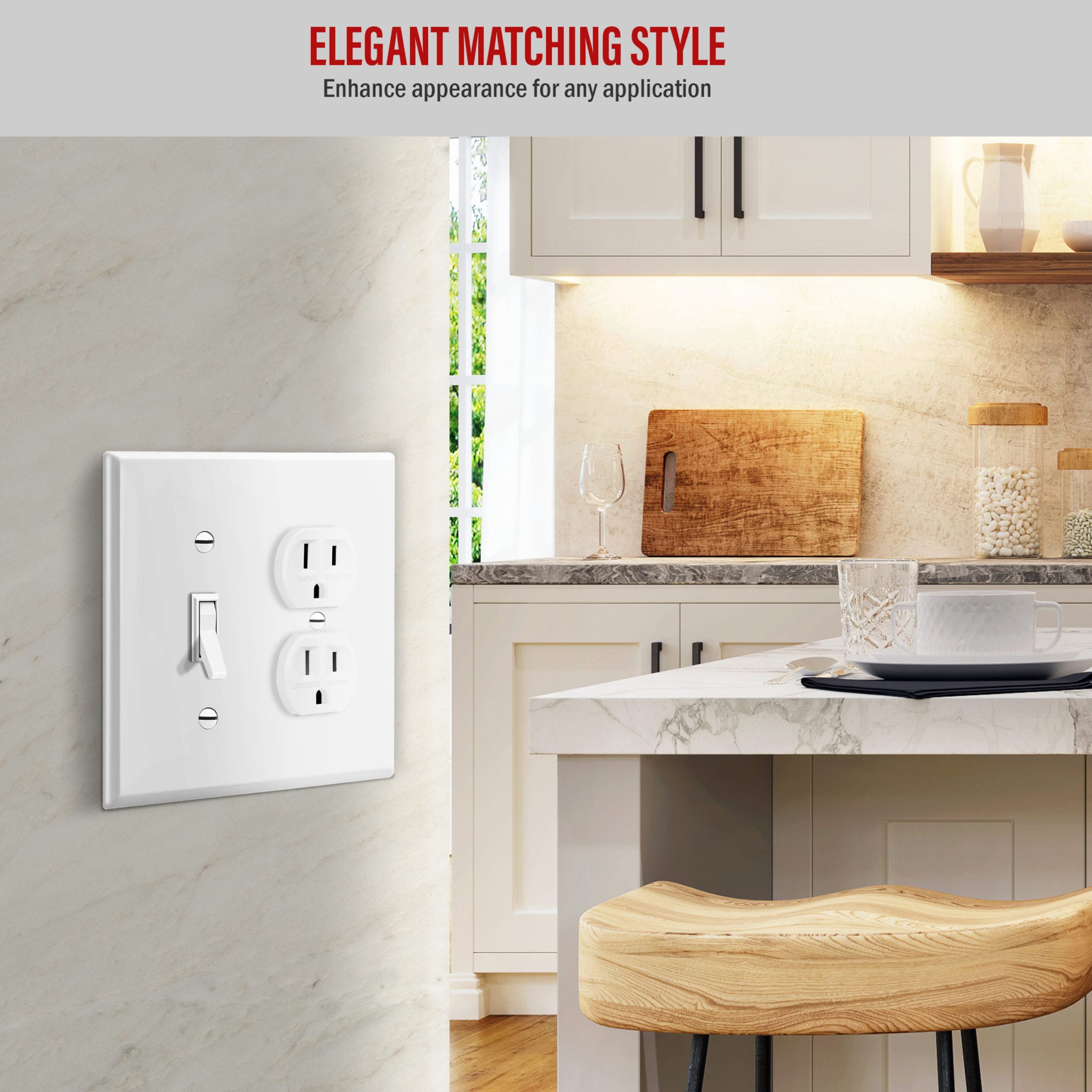 2-Gang Toggle/Duplex Combination Wall Plate | TOPGREENER