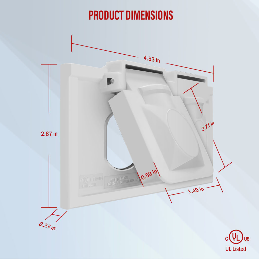 Horizontal Duplex Weatherproof Wall Plate | TOPGREENER