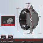 Round Weatherproof Box (w/ 5 3/4-in holes) | TOPGREENER