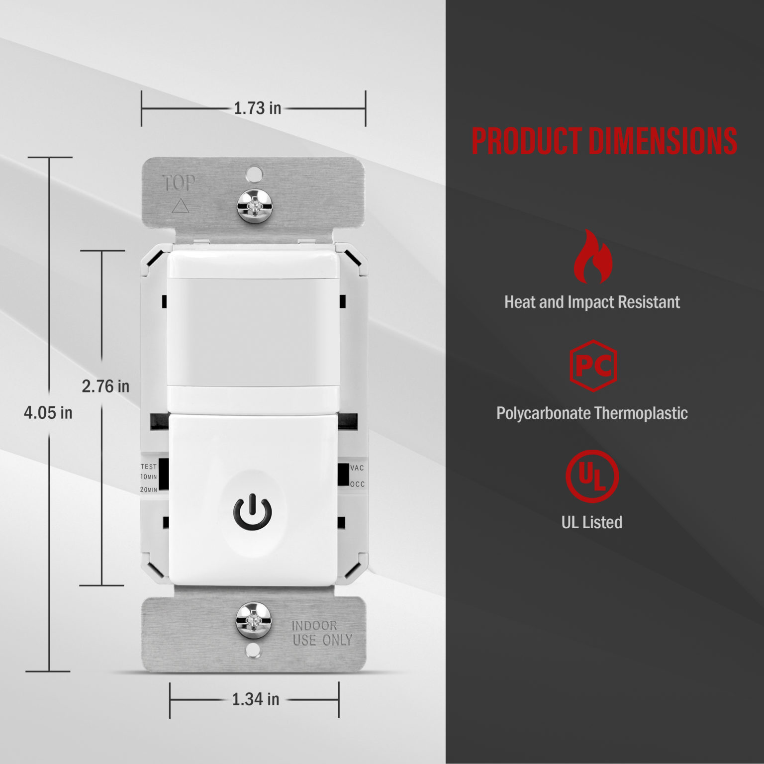 In-Wall PIR Occupancy/Vacancy Sensor Switch | TOPGREENER