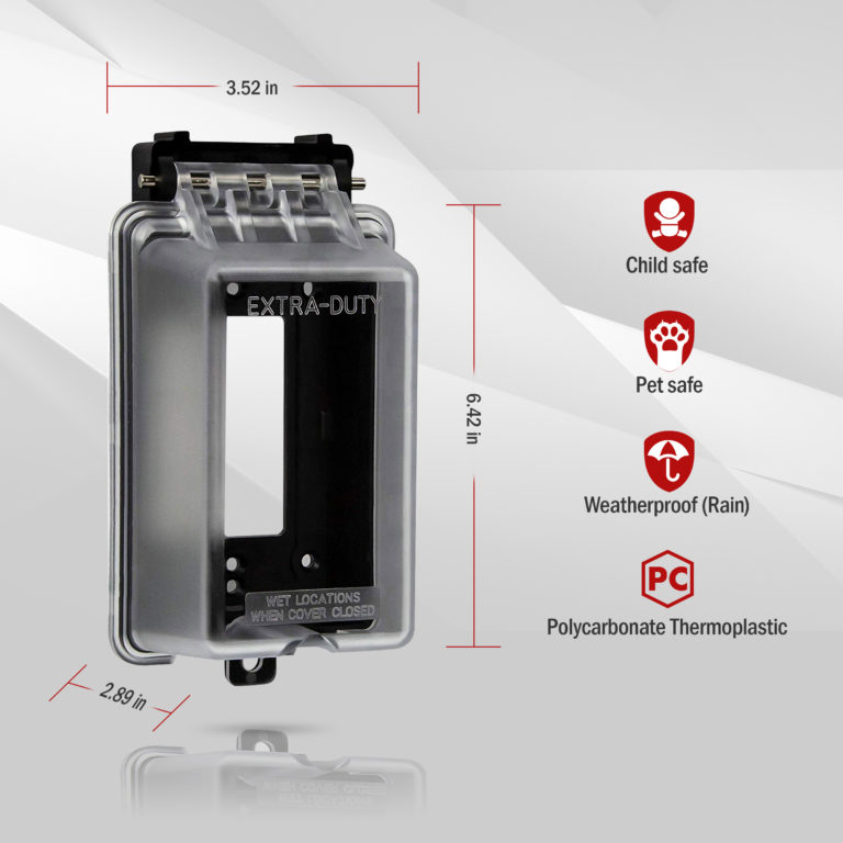 1-Gang Weatherproof Decorator Receptacle Cover | TOPGREENER