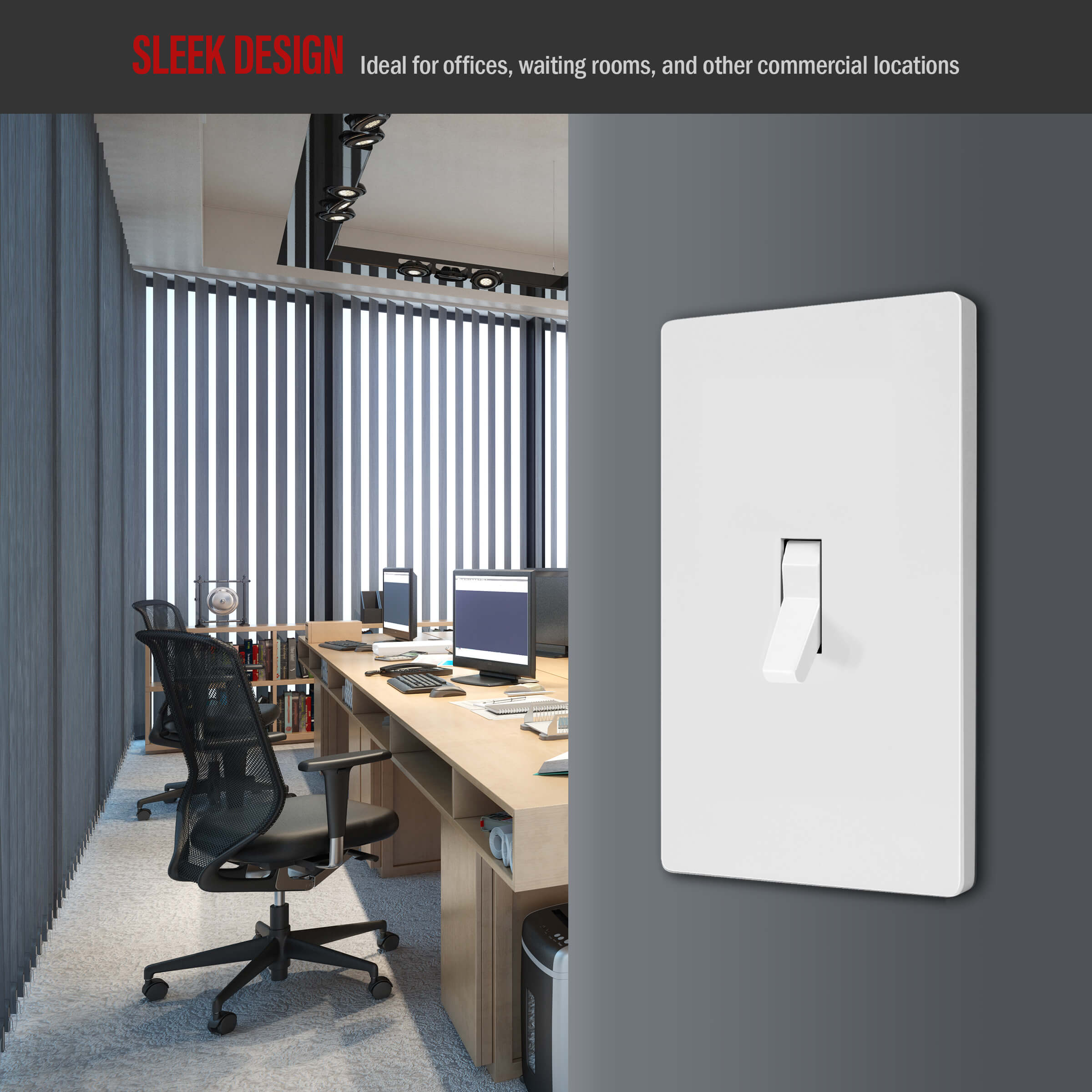 Screwless Toggle Switch Wall Plate | TOPGREENER