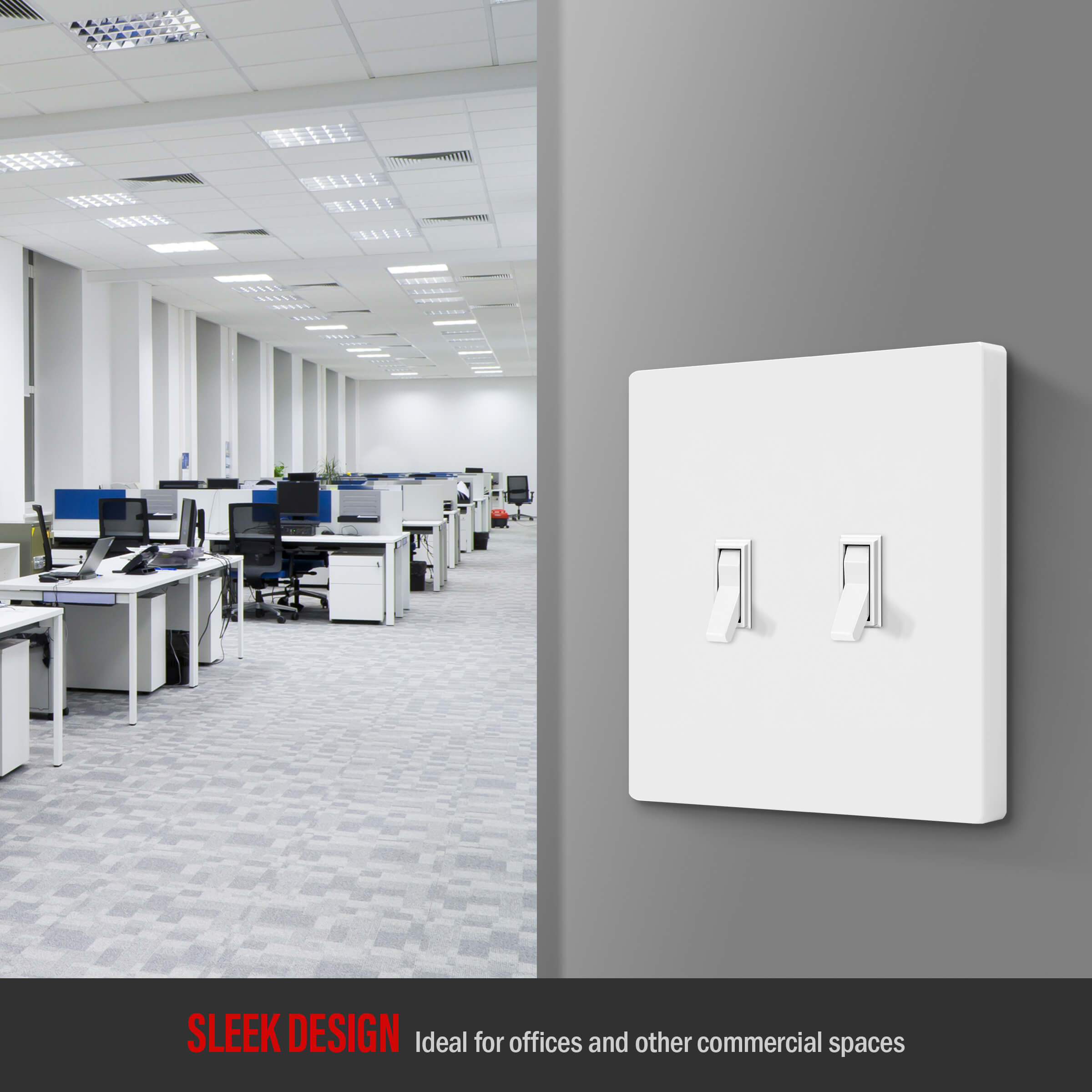 Screwless Double Toggle Switch Wall Plate | TOPGREENER