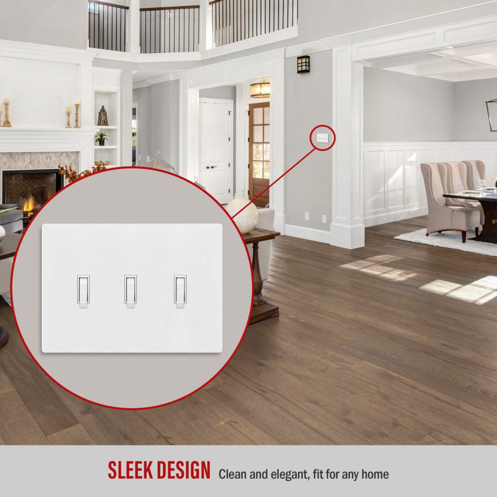 3-Gang Screwless Toggle Switch Wall Plate | TOPGREENER