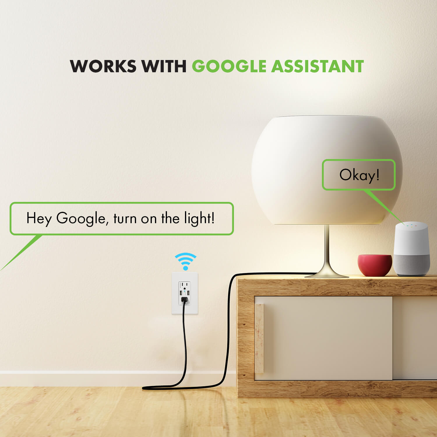 Smart Wi-Fi In-Wall USB Charger Outlet | TOPGREENER