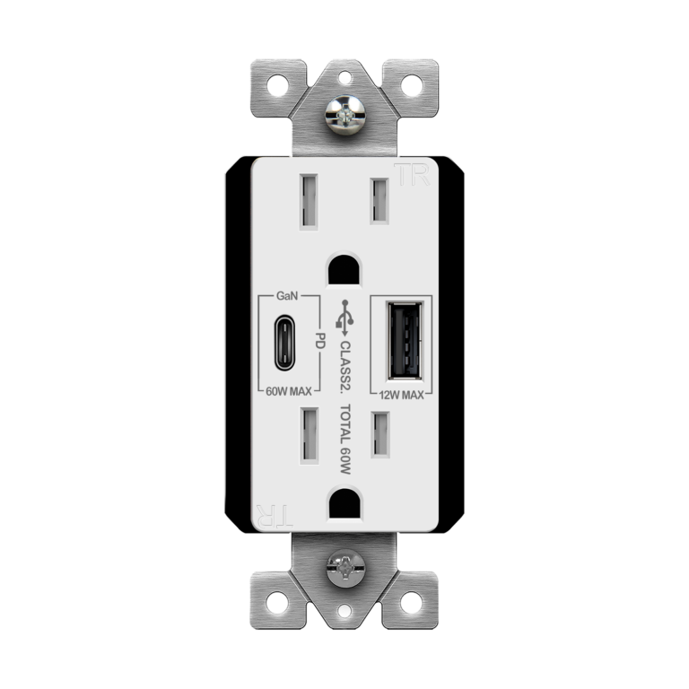 GaN Technology USB A/C Wall Outlet Receptacle | TOPGREENER